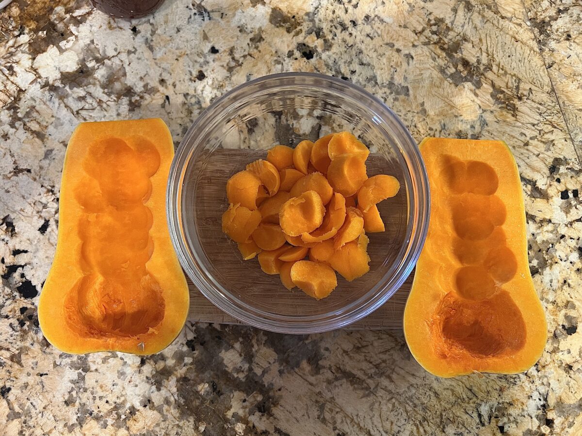 Baked Butternut Squash with Savory Stuffing | Flour & Fig